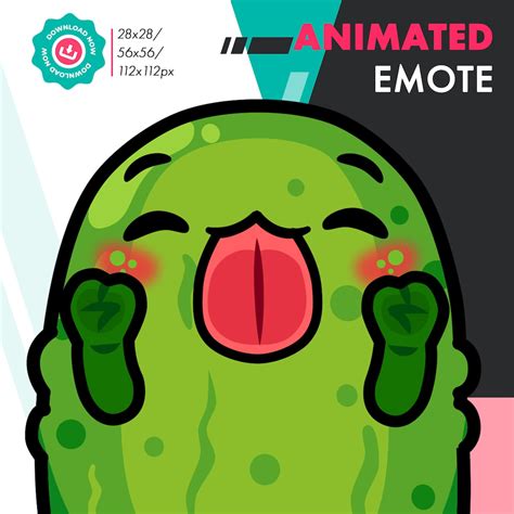 Animated Pickle Emote Cute Pickle Lick Emote For Twitch Youtube