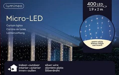 Lumineo საახალწლო Led განათება ფარდა თბილი 190 X 200 სმ Veli Store