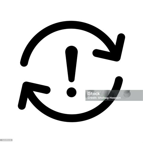 Sync Error Icon Vector And Glyph Stock Illustration Download Image Now Arrow Symbol Design