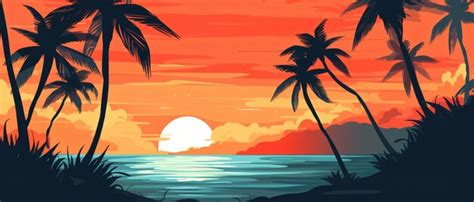 Premium Ai Image Vector Beach Background