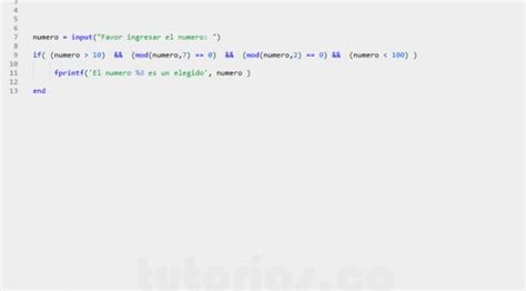 Sentencia If Else MatLab El Numero Elegido Tutorias Co