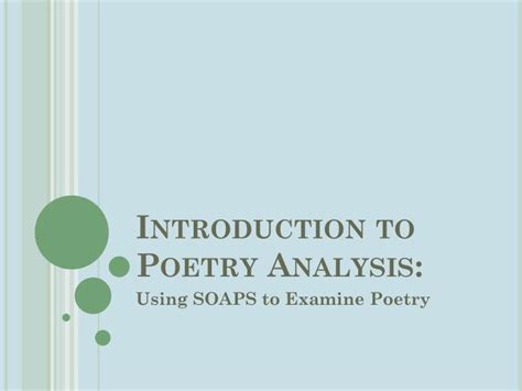 Ppt Introduction To Poetry Analysis Powerpoint Presentation Free Download Id 2529743