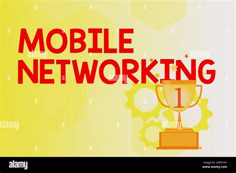 Conceptual Display Mobile Networking Word Written On Communication