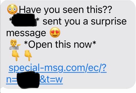 i was sent a text linking to special r scams