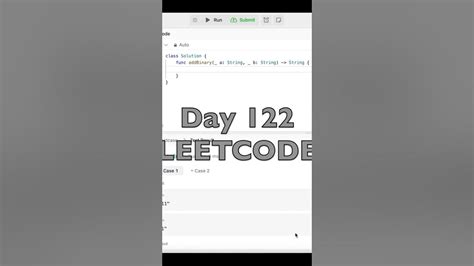 Day 122 Leetcode Problem 67 Swift Daily Challenge Swiftui Coding Faang Youtube