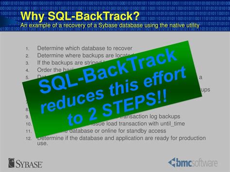 ppt sql backtrack for sybase powerpoint presentation free download