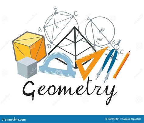Geometry Icon A Set Of Subjects For Designating School Discipline