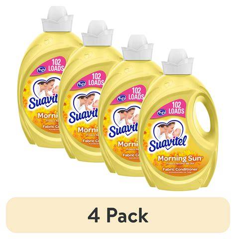 4 Pack Suavitel Liquid Fabric Softener Morning Sun 120 Oz