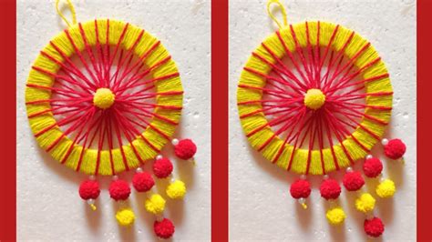 Woolen Wall Hanging Wall Hanging Woolen Craft Ideas Youtube