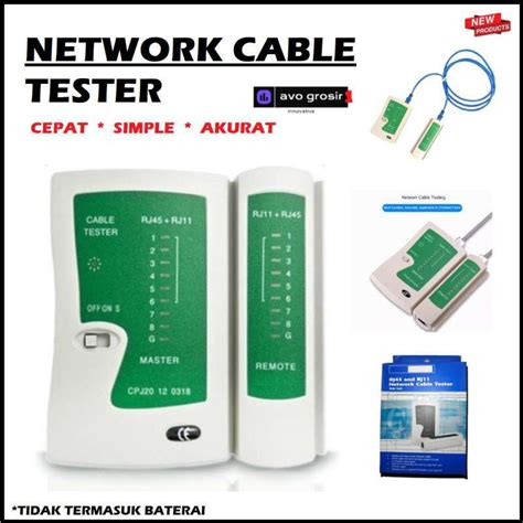Jual Alat Tester Uji Kabel Lan Telepon Rj45 Rj11 Network Cable Tester
