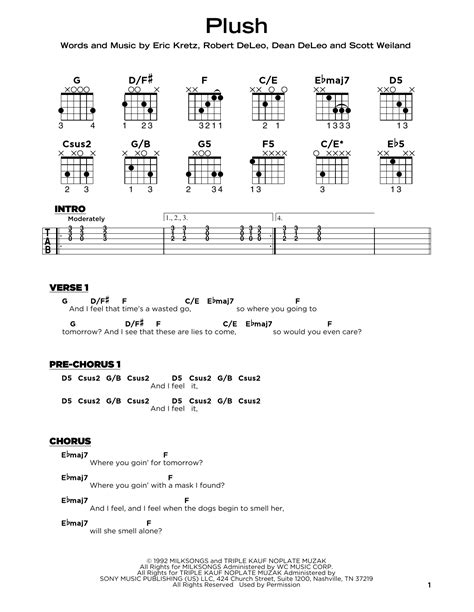 Plush By Stone Temple Pilots Really Easy Guitar Guitar Instructor