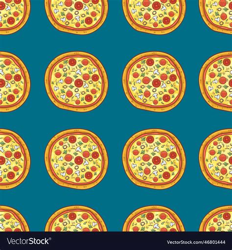 Pizza Pattern Design Royalty Free Vector Image