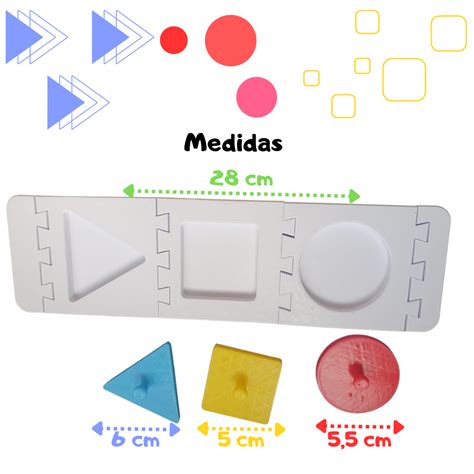 Brinquedo infantil de encaixe conheça as formas Montessori Ateliê Paes Almeida