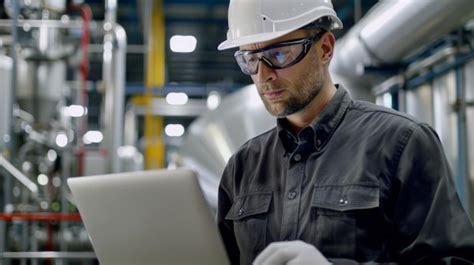 An Engineer Monitoring Factory Operations Premium Ai Generated Image