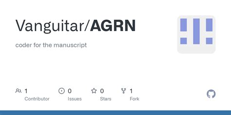 Github Vanguitar Agrn Coder For The Manuscript
