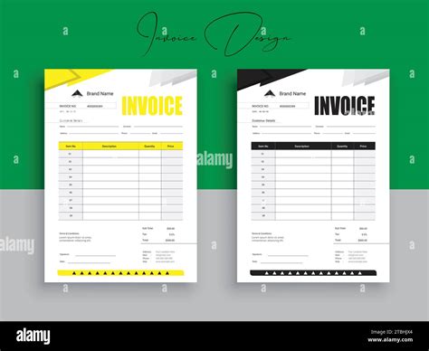 Invoice Design Business Invoice Form Template Invoicing Quotes Money Bills Or Pricelist And