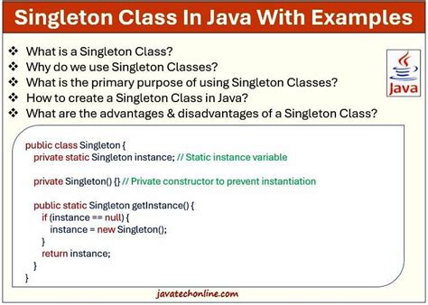 Michele M On Linkedin Singleton Class In Java With Examples A