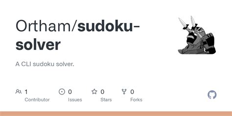 Github Ortham Sudoku Solver A Cli Sudoku Solver