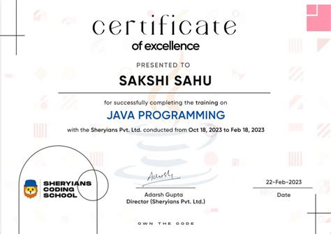 Sakshi Sahu On Linkedin Javaprogramming Sheriyanscodingschool Softwaredevelopment Programmer