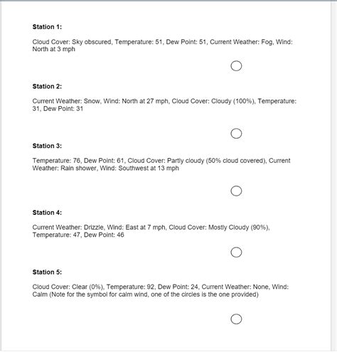 Solved Constructing Weather Models Also Called Station Chegg
