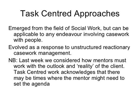 ️ Task Centered Social Work Essay About Task Centered Approach In