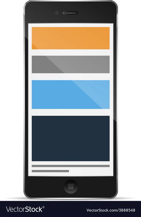 Phone With Responsive Grid Layout Royalty Free Vector Image