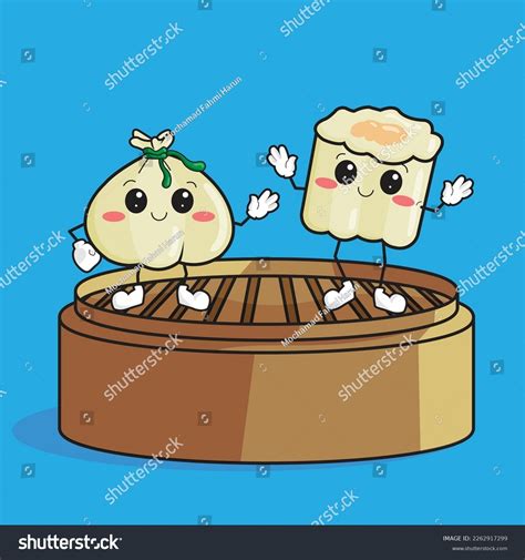 Dimsum Cartoon Character Illustration Vector Stock Vector Royalty Free