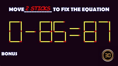 Matchstick Magic 2 Digits 26 Can You Solve The Puzzle By Moving