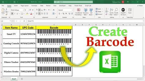 How To Create Barcode In MS Excel Very Simple Way YouTube