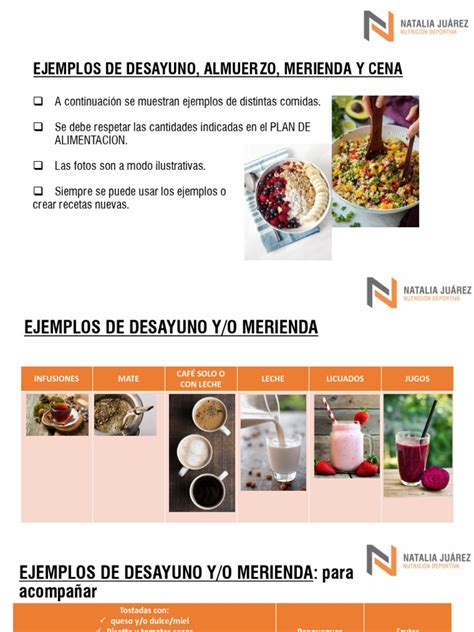 Ejemplos De Comidas Desayuno Almuerzo Merienda Cena Pdf Ensalada Vegetales
