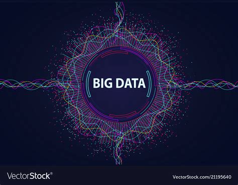 Big Data Visual Information Flow Royalty Free Vector Image
