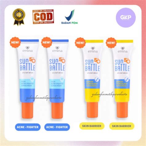 Jual Emina Sun Battle Spf Pa Barrier Hydraburst Sunscreen Ml Shopee Indonesia