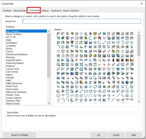 How To Add A Feature Shortcut In Solidworks Ime Wiki