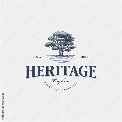 Old Tree Vintage Logo Vector Stock Vector Adobe Stock