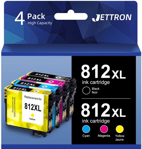 Epson 812 Xl Ink Cartridge 4 Pack For Workforce Pro Wf 7820 Wf 7840
