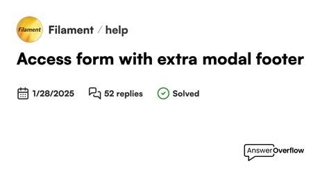 Access Form With Extra Modal Footer Filament