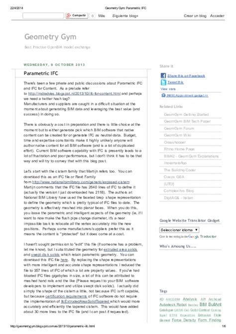 Pdf 22 4 2014 Geometry Gym Parametric Ifc