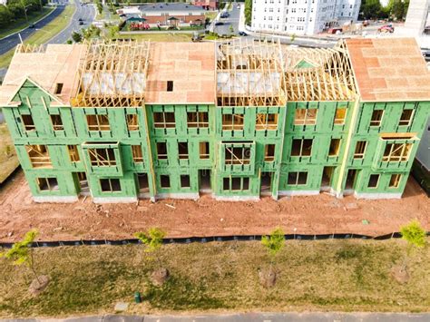 Apartment Building Under Construction Top View Construction Site In A