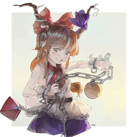 Ibuki Suika Touhou Drawn By Riki Danbooru