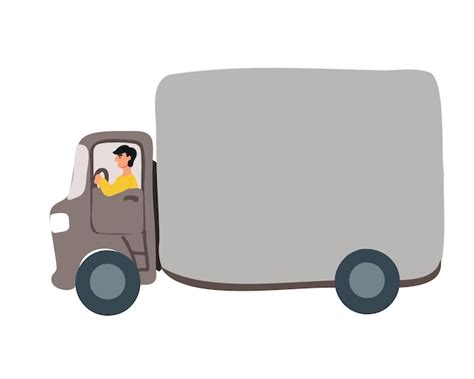 Un Camionero Masculino Vector Premium