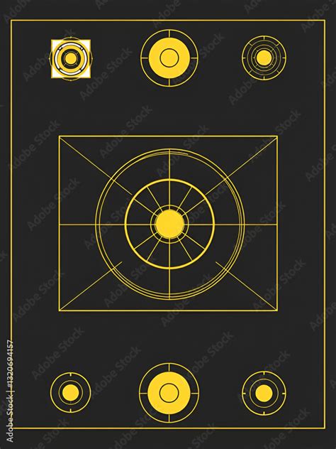 Golden Ratio Template Set Fibonacci Sequence Signs Logarithmic Spiral In Rectangle Frame