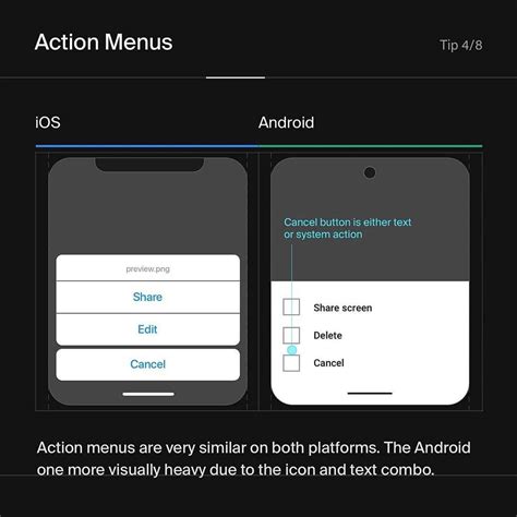 8 Key Differences Between Ios And Android Designs Uibundle