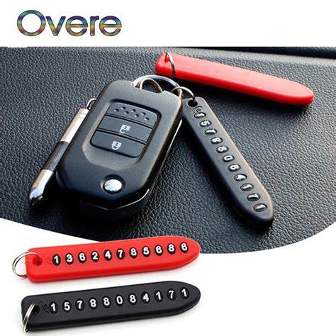 Owere Llavero antipérdida de placa de teléfono para coche 1 unidad