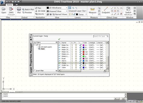 layer filter applied in drawing not appearing in trueview layer drop