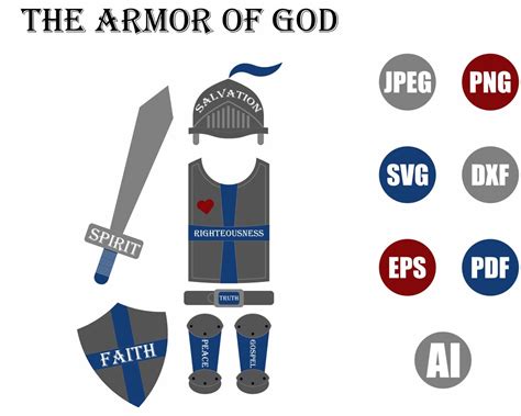 Armor Of God Svg Belt Of Truth Svg Sword Of The Spirit Svg Shield Of