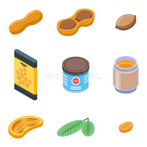 Icono Del Cacahuete Del Bocado Estilo Del Esquema Ilustración Del