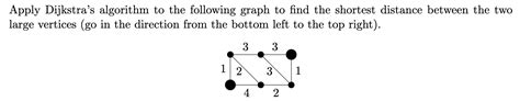 solved apply dijkstra s algorithm to the following graph to