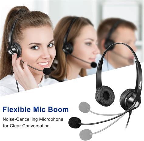 Cuffie Con Microfono Per Pc Wantek Rj9 Binaurale Con Microfono Cuffie