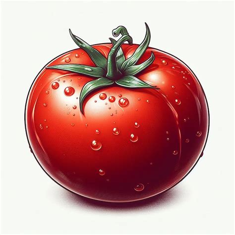 Premium Vector Isolated Trendy Modern Tomato Vegetable Veggie Vector