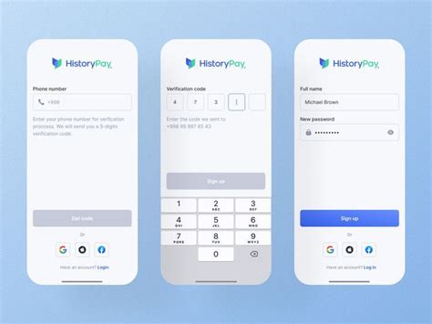 Mobile App Sign Up Pages Mobile App Sign Up Page App